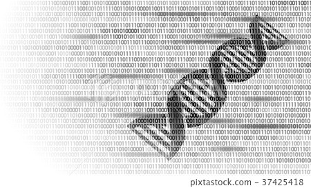 DNA binary code future computer technology concept - Stock Illustration ...