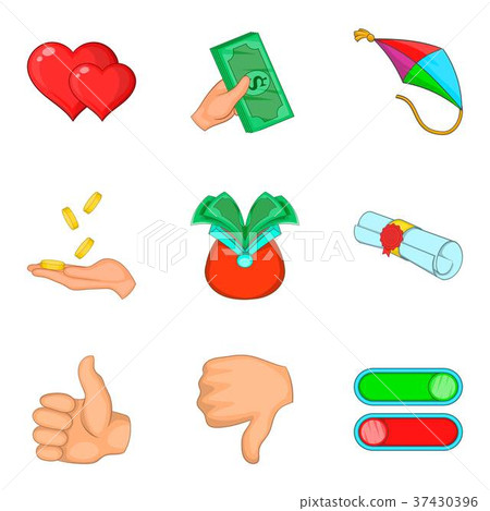 Select icons set, cartoon style - Stock Illustration [37430396] - PIXTA