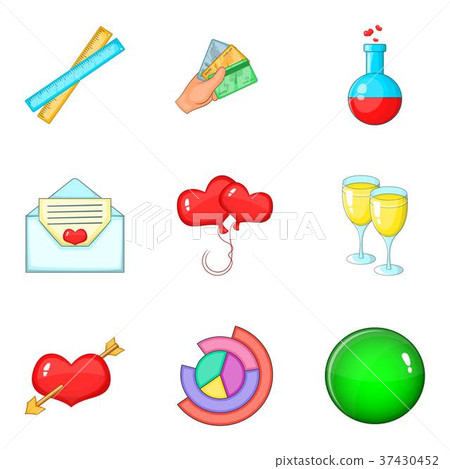 Preference icons set, cartoon style - Stock Illustration [37430452] - PIXTA