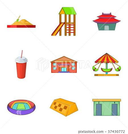 Sport life icons set, cartoon style - Stock Illustration [37430772] - PIXTA
