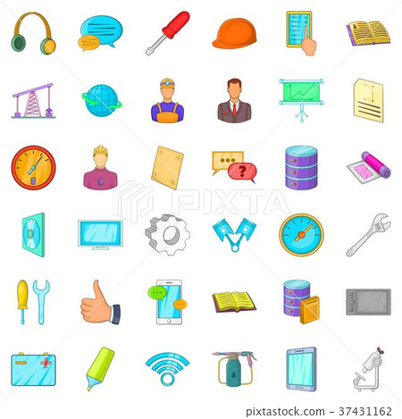 Internet icons set, cartoon style - Stock Illustration [37431162] - PIXTA