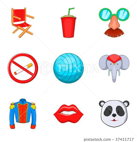 Joke icons set, cartoon style - Stock Illustration [37431717] - PIXTA