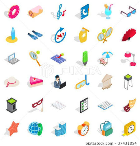 All day icons set, isometric style - Stock Illustration [37431854] - PIXTA