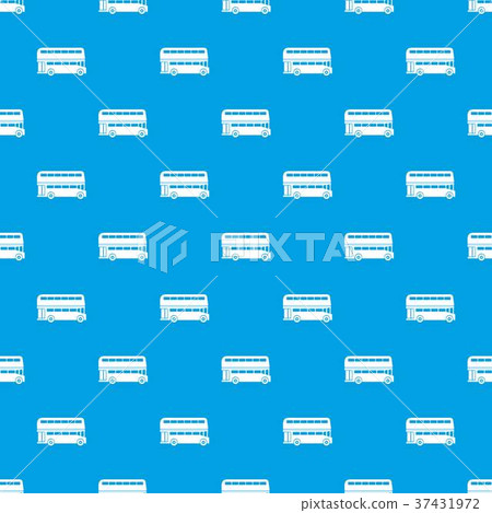 Double decker bus pattern seamless blue - Stock Illustration [37431972 ...