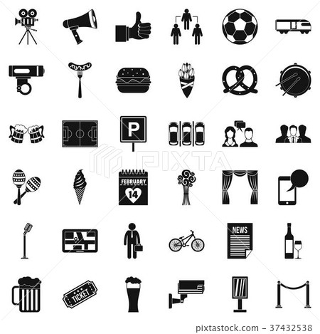 Occasion icons set, simple style - Stock Illustration [37432538] - PIXTA
