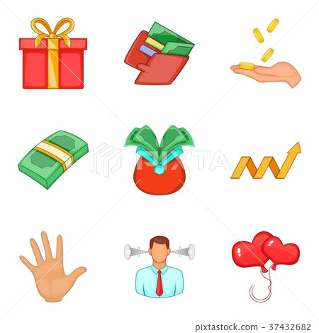 Welfare icons set, cartoon style - Stock Illustration [37432682] - PIXTA