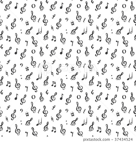 Music note seamless pattern vector illustration - Stock Illustration ...