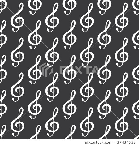 Music note seamless pattern vector illustration - Stock Illustration ...