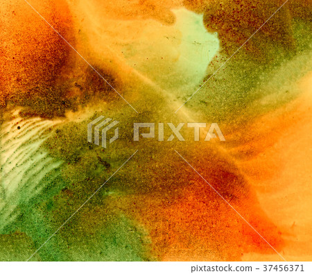 Abstract green orange smudge with texture - Stock Illustration ...