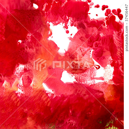Abstract painted big red smudge - Stock Illustration [37456447] - PIXTA