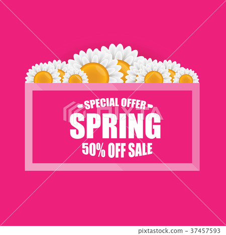 vector spring sale design template banner or tag - Stock Illustration ...