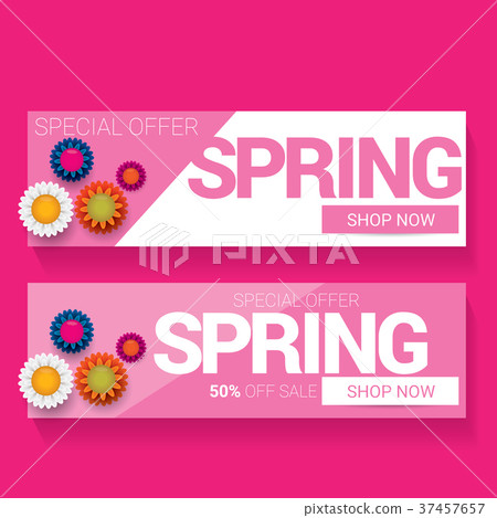 vector spring sale design template banner or tag - Stock Illustration ...