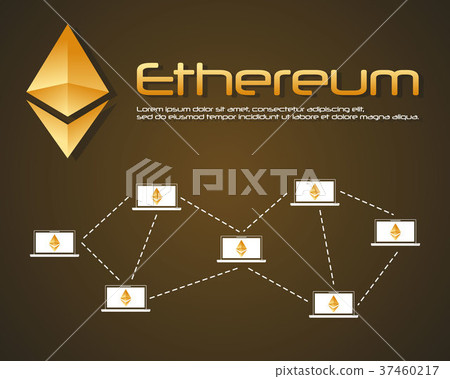 Blockchain ethereum background style collection - Stock Illustration ...