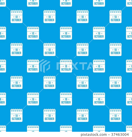 10 october calendar pattern seamless blue - Stock Illustration ...