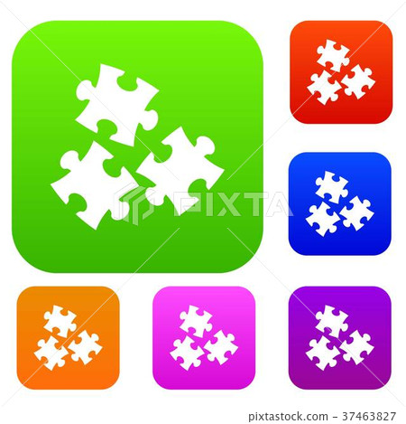 Puzzle set color collection - Stock Illustration [37463827] - PIXTA