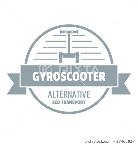 Gyro scooter logo, simple gray style - Stock Illustration [37463927 ...