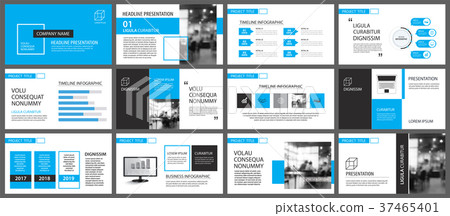 Blue element for slide infographic on background - Stock Illustration ...