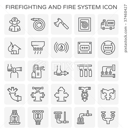 firefighting system icon - Stock Illustration [37468427] - PIXTA