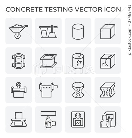 concrete testing icon - Stock Illustration [37468443] - PIXTA