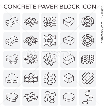 paver block icon-插圖素材 [37468450] - PIXTA圖庫