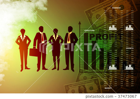 people showing a financial report - Stock Illustration [37473067] - PIXTA