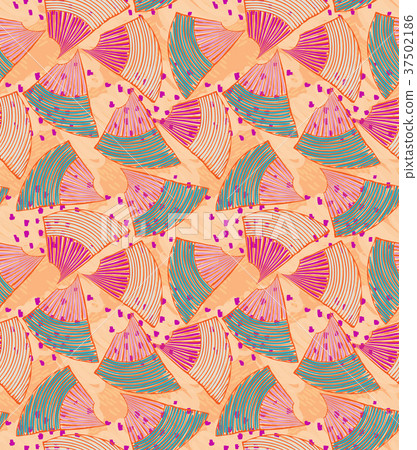 Abstract sea shell with pink dots - Stock Illustration [37502186] - PIXTA