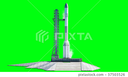 Rocket before the start . Space launch system - Stock Illustration ...