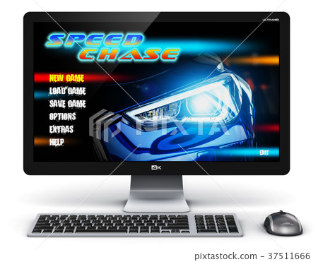 Gaming desktop computer PC - Stock Illustration [37511666] - PIXTA