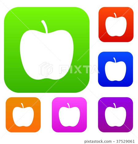 Glossy apple set color collection - Stock Illustration [37529061] - PIXTA