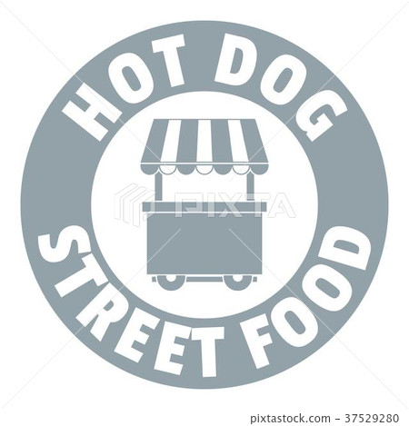Hot dog stand logo, simple gray style-插圖素材 [37529280] - PIXTA圖庫