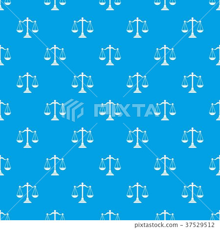 Balance scale pattern seamless blue - Stock Illustration [37529512] - PIXTA