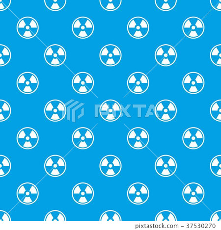 Danger nuclear pattern seamless blue - Stock Illustration [37530270 ...