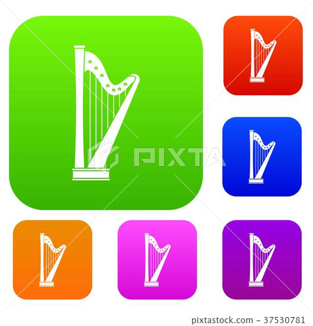 Harp set color collection - Stock Illustration [37530781] - PIXTA