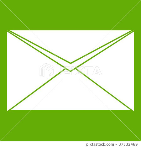 Closed envelope icon green - Stock Illustration [37532469] - PIXTA