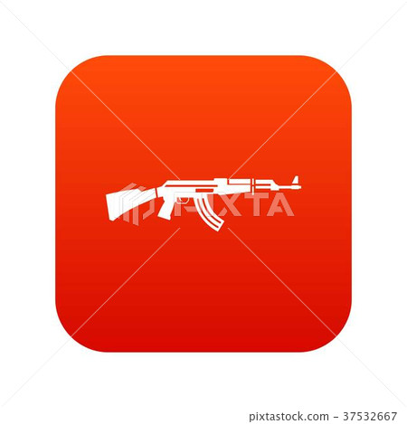Military rifle icon digital red - Stock Illustration [37532667] - PIXTA