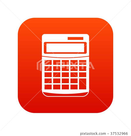 Calculator icon digital red - Stock Illustration [37532966] - PIXTA