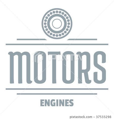 Engine motor logo, simple gray style - Stock Illustration [37533298 ...