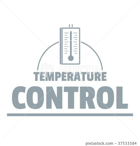Temperature control logo, simple gray style - Stock Illustration ...