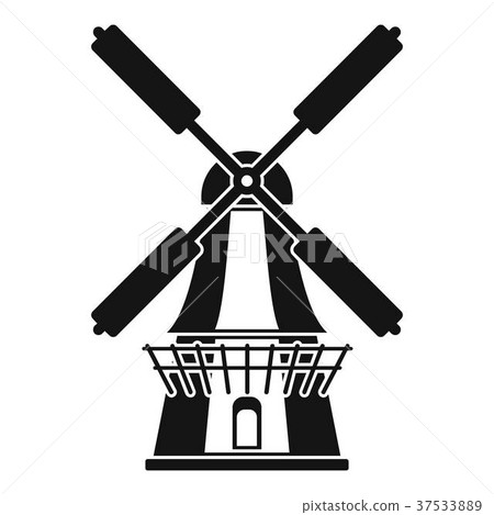 Windmill icon, simple style - Stock Illustration [37533889] - PIXTA