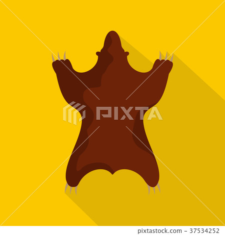 Bear skin icon, flat style - Stock Illustration [37534252] - PIXTA
