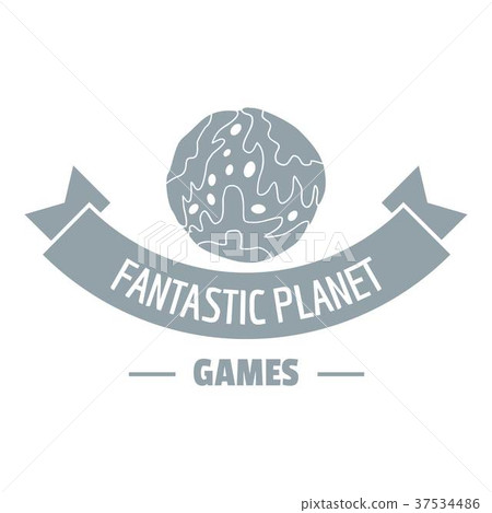 Planet game logo, simple gray style - Stock Illustration [37534486] - PIXTA