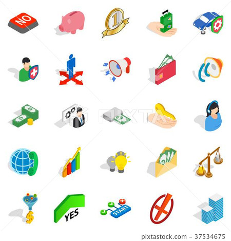 Best decision icons set, isometric style - Stock Illustration [37534675 ...