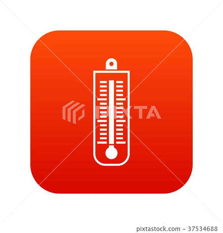 Thermometer icon digital red - Stock Illustration [37534688] - PIXTA