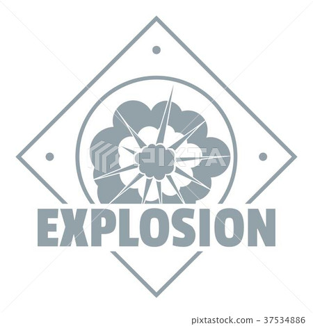 Explosion logo, simple gray style - Stock Illustration [37534886] - PIXTA
