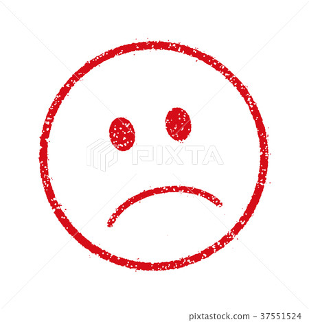 Stamp-style smiley mark illustration icon... - Stock Illustration ...