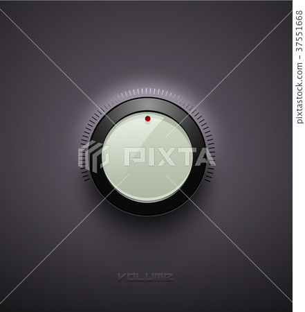 Technology music white glossy button icon, volume - Stock Illustration ...