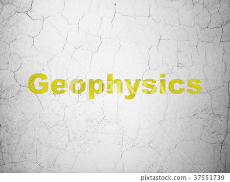 Science concept: Geophysics on wall background - Stock Illustration ...