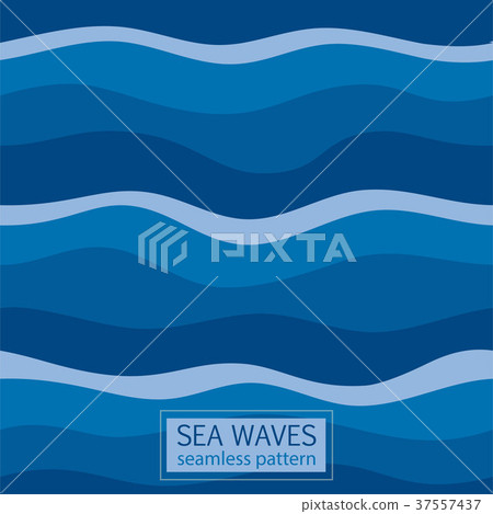 Seamless Pattern Abstract Wave - Stock Illustration [37557437] - PIXTA