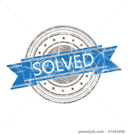 Solved stamp - Stock Illustration [37563090] - PIXTA