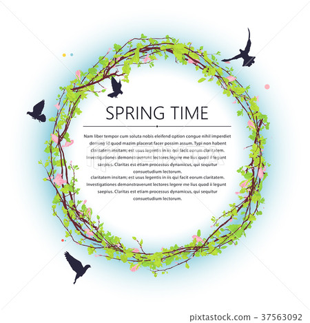 Spring time frame - Stock Illustration [37563092] - PIXTA